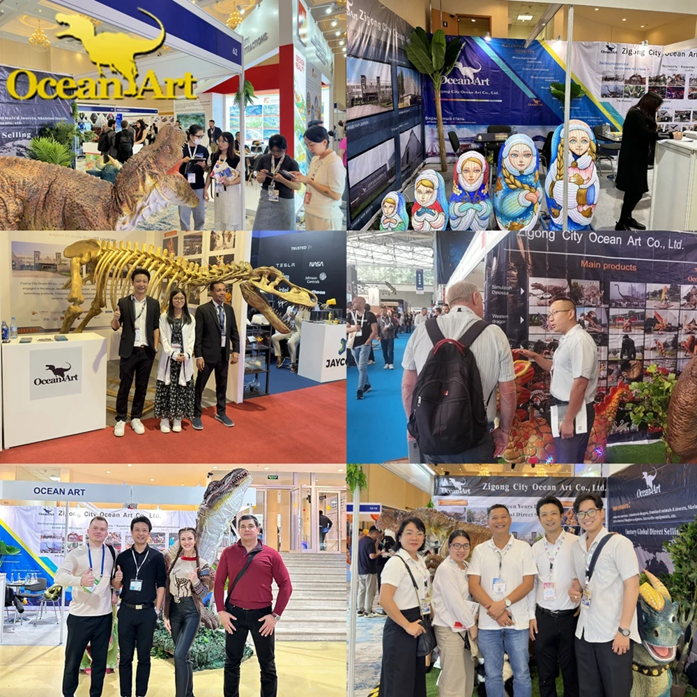 Outdoor Dinosaur Statue Realistic Animatronic Dinosaur Model for Theme ...