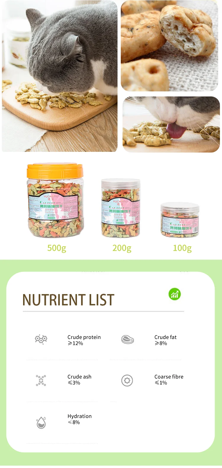 Wholesale Cat Dog Snacks Small Fish Biscuits Crisp Various Flavors Cute ...