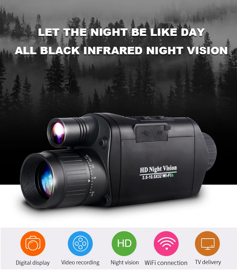 1000 Feet Nohawk Night Devices Thermal Scope Night Vision Hunting ...