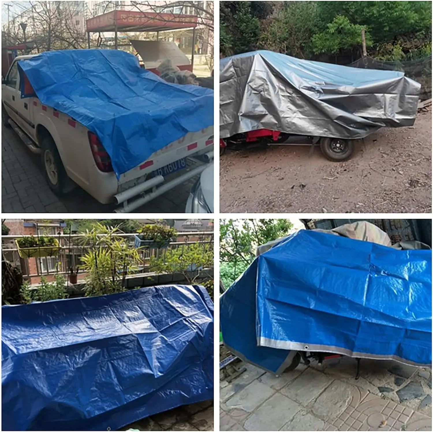 Waterproof Custom PE Car Trailer Cover - 65GSM Tarpaulin
