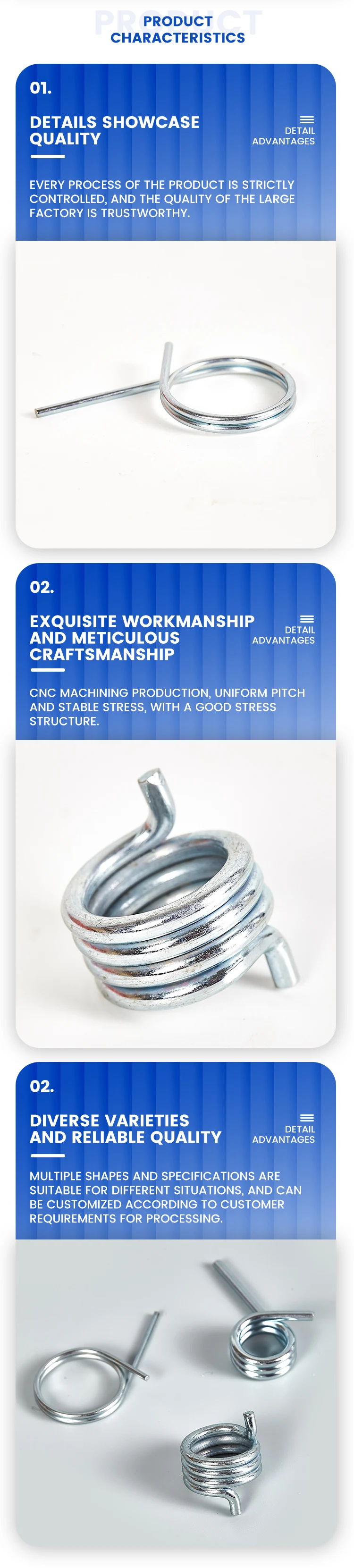 Tension Compression Spring Clips Adjustable Tension Spring Torsion ...