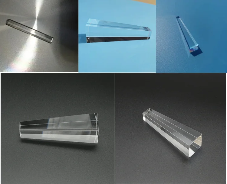Transparent Acrylic Plexi Glass Solid Wedge Light Guide Rod Prism With ...