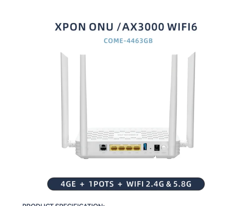 KEXINT Fast Speed FTTH AX3000 Ethernet Terminal GPON EPON XPON Dual ...