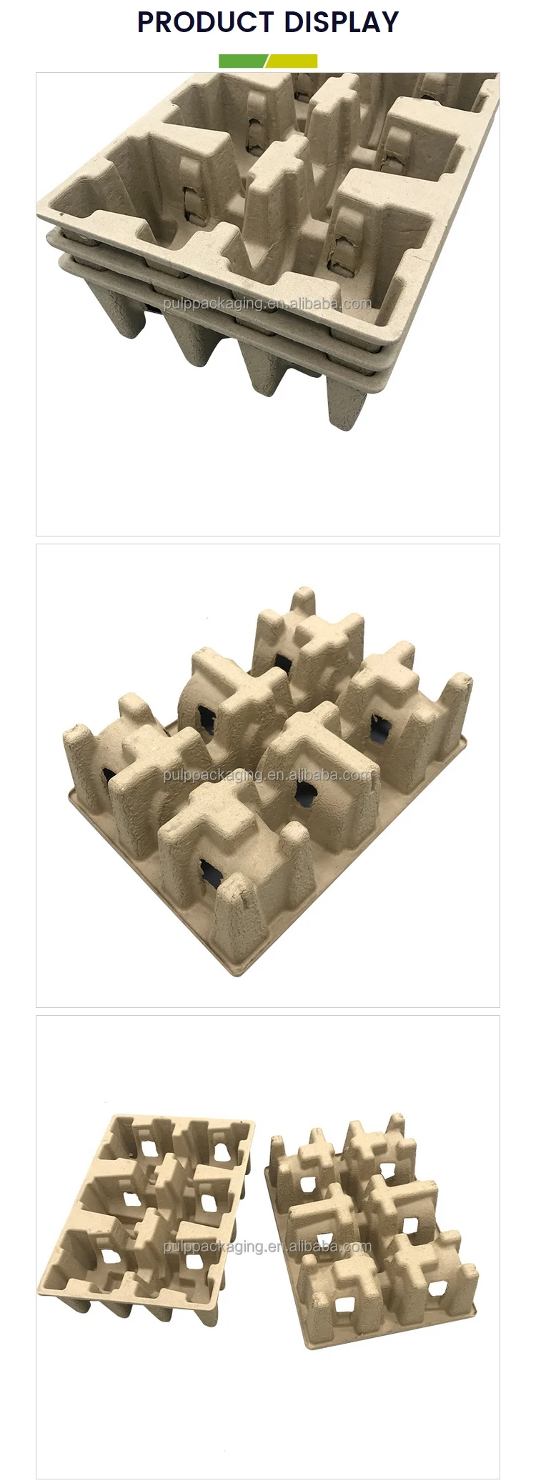 Dry Press Sugarcane Recycled Paper Pulp Tray Biodegradable And Eco ...