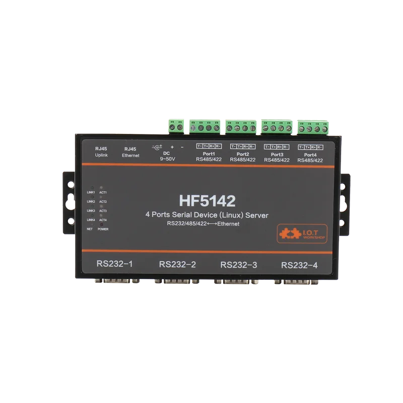 Industrial Hf5142 4 Serial Ports Convert Rj45 Rs232/485/422 To Ethernet ...