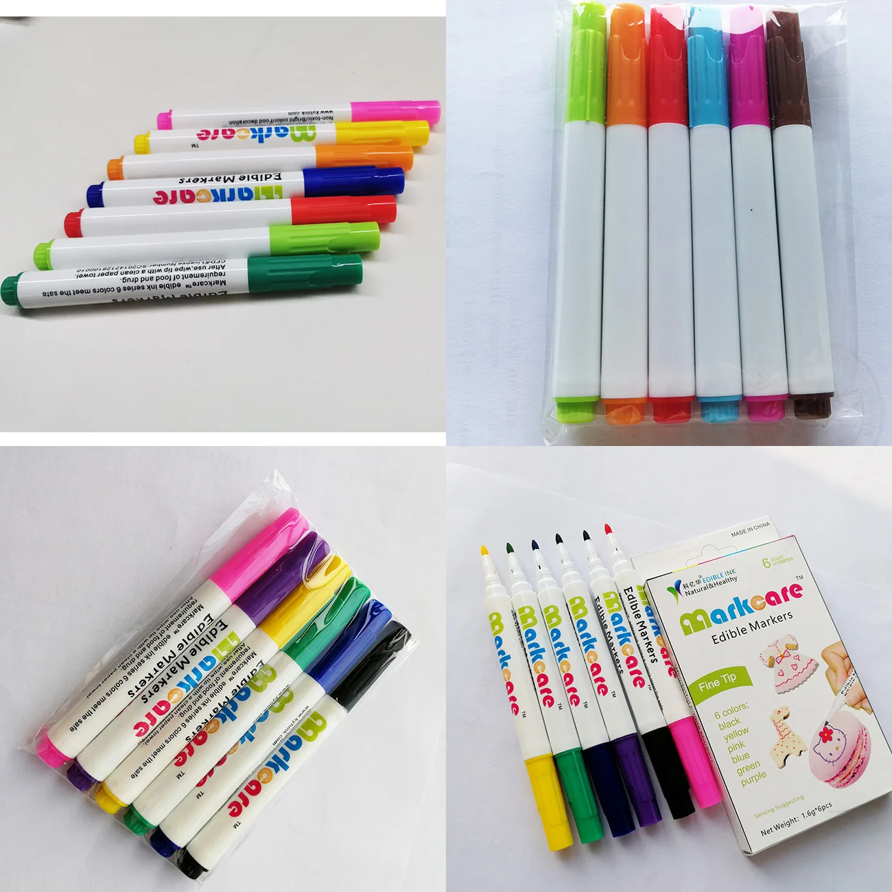 Food Coloring Edible Marker Pens - 12 Colors Mini Edible Ink Markers ...