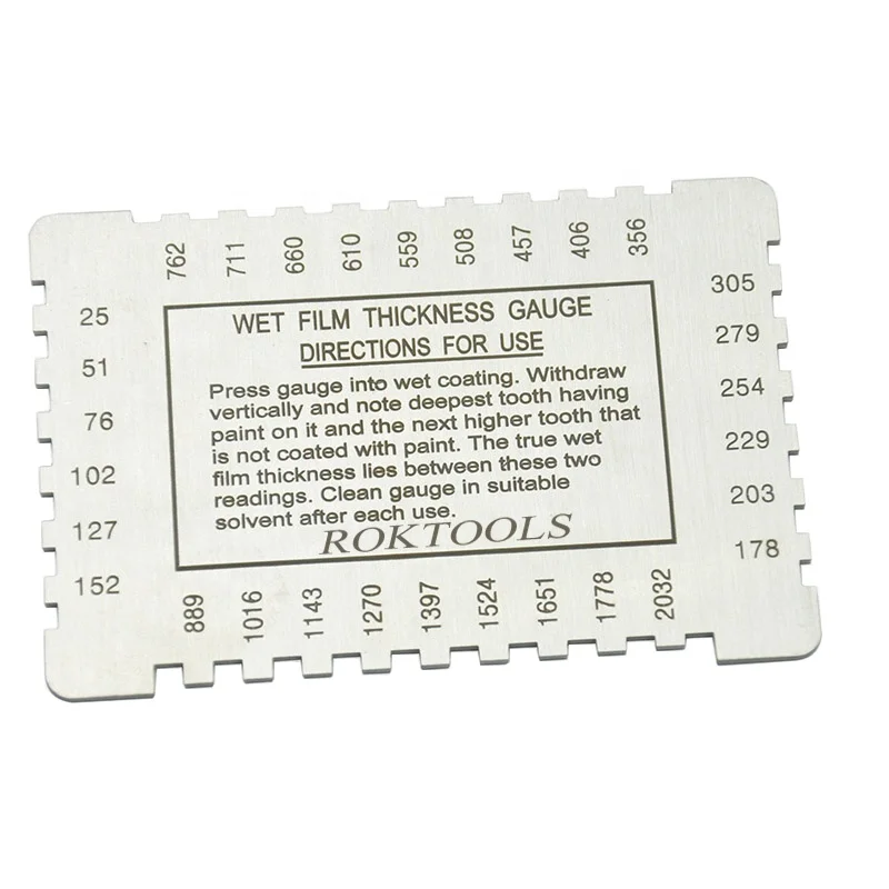 ROKTOOLS Wet Film Comb Thickness Gauge 1-80mil Alu Material 25-2032 Um ...