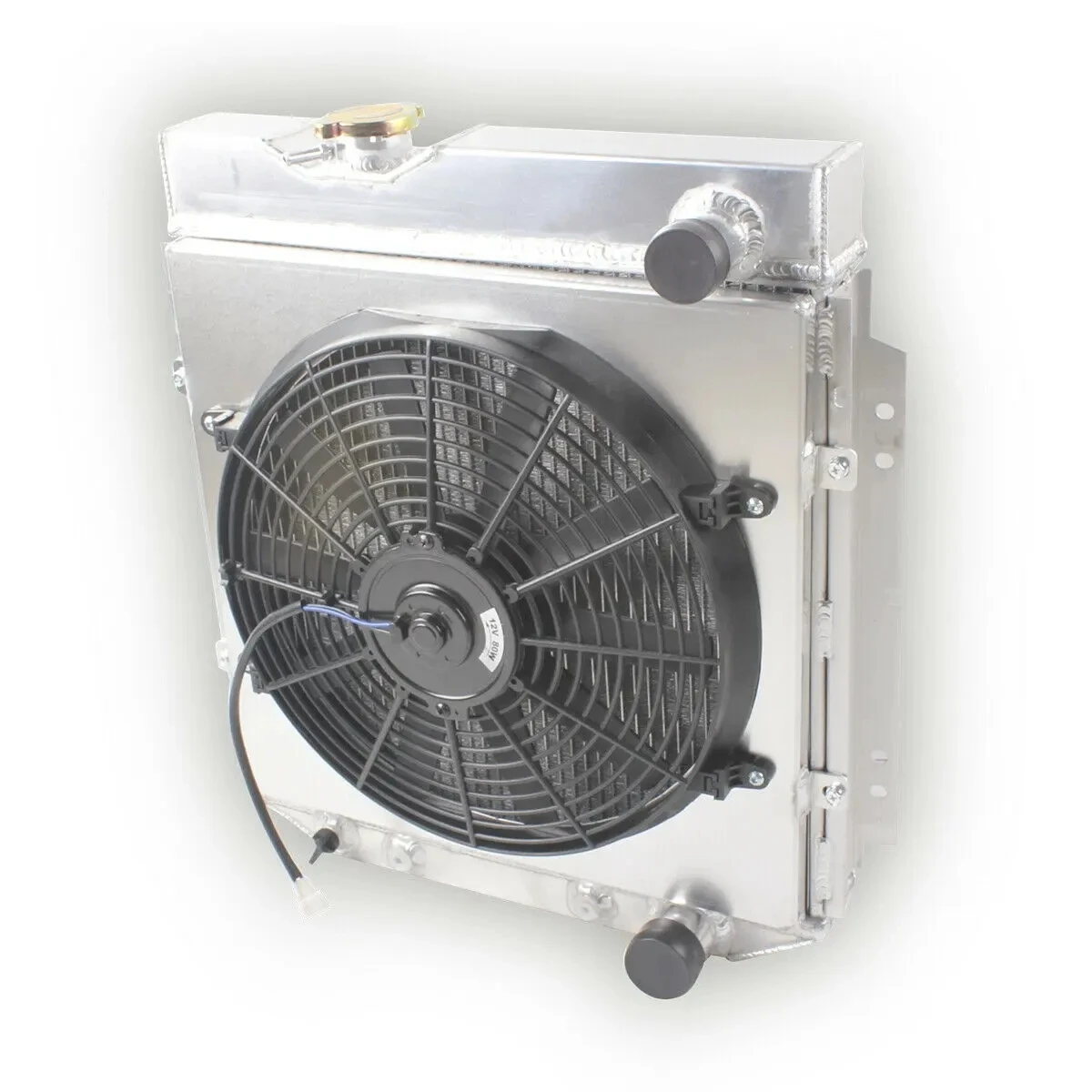 Aluminum 3 Row Core Radiator Shroud 14'' Fan For 1964-1966 Ford Mustang ...