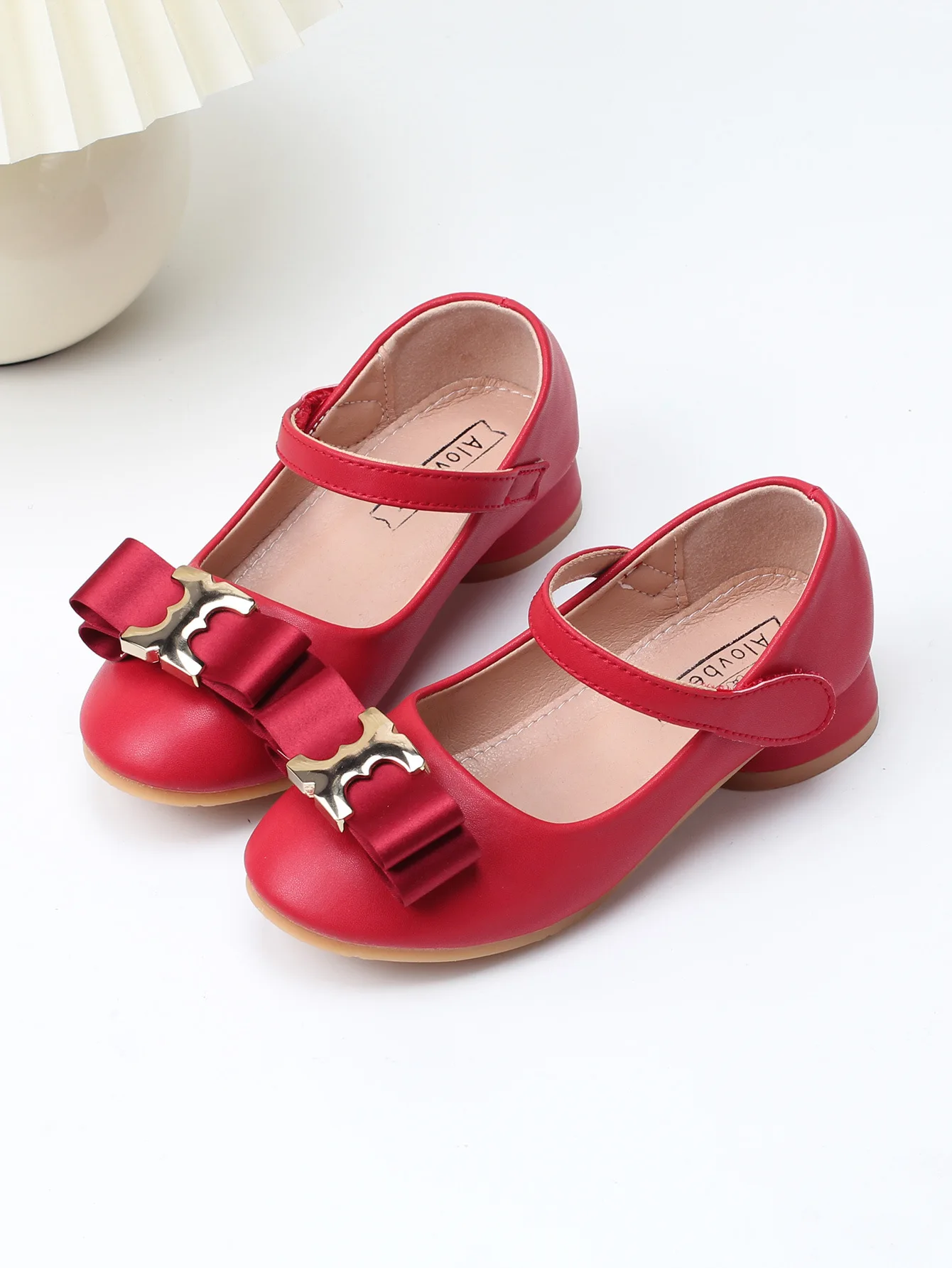 Girls' Red High Heels 2024 Spring New Girl Princess Shoes Show Kids ...