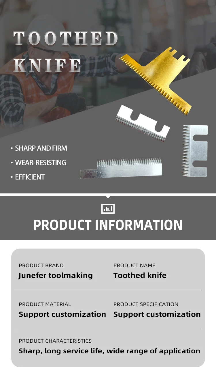 Custom Packaging Sealing Machine Knives Straight Serrated Toothed ...