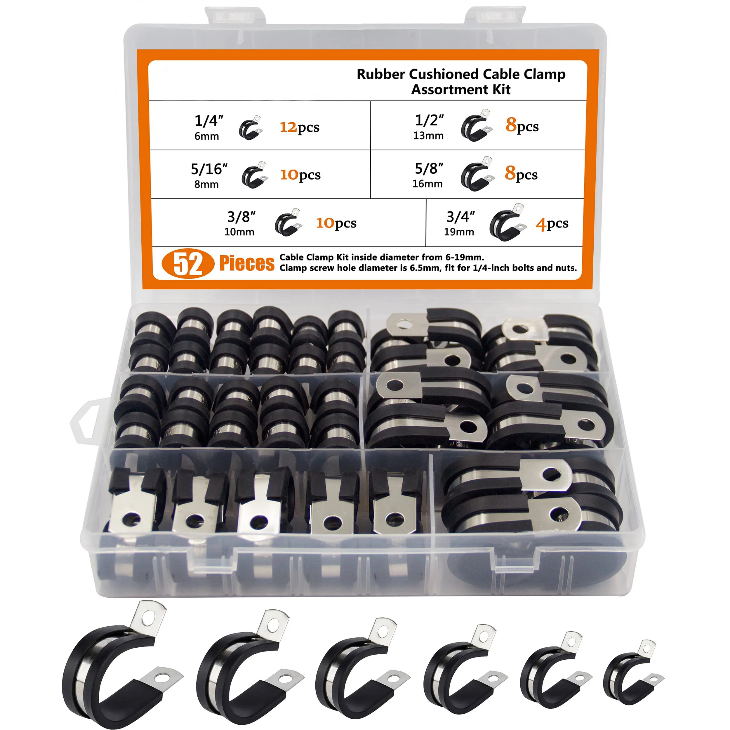 R Type Stainless Steel Cable Clamps - Durable & Versatile