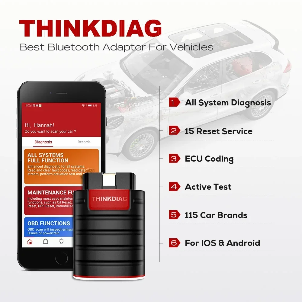 Thinkcar Thinkdiag Hot Version All System Diagnostic Tool 16 Resets ...