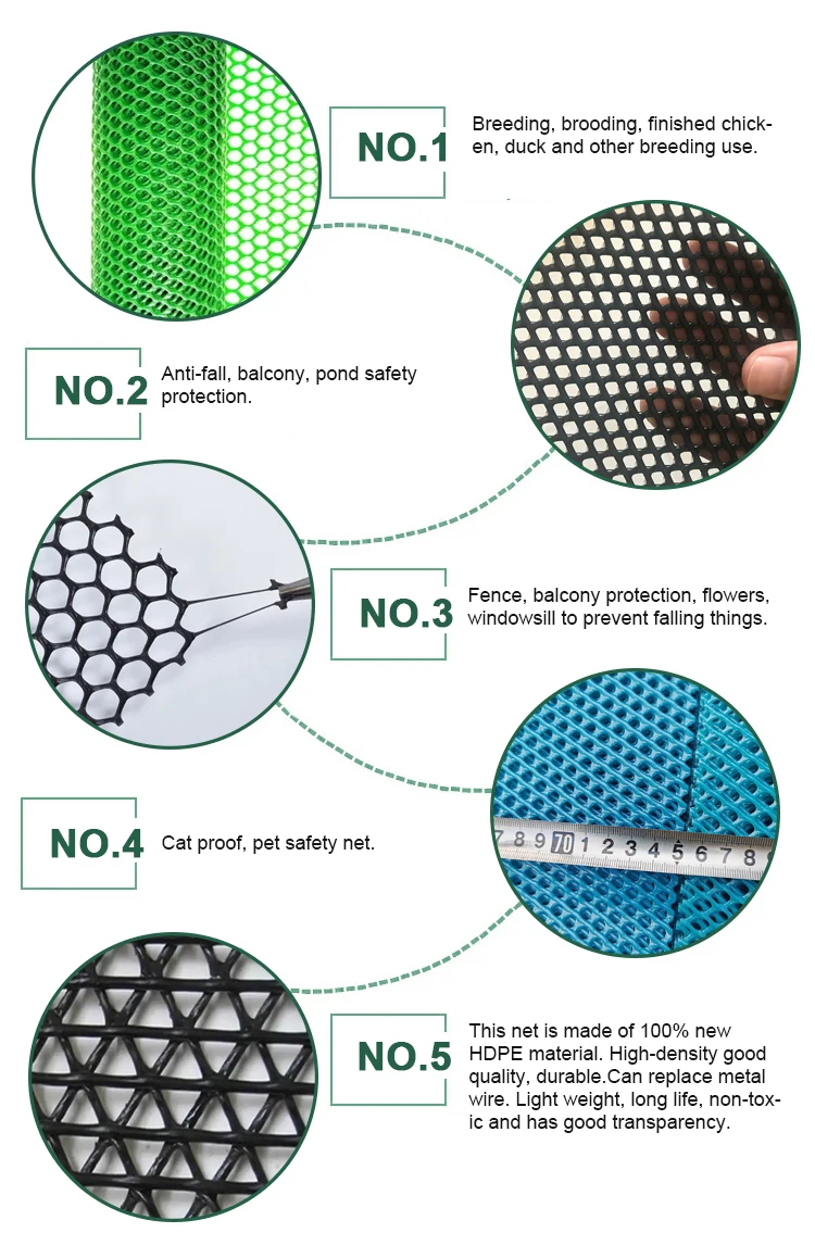Plastic Poultry Chicken Aviary Cage Netting Plastic Mesh Plastic Flat ...