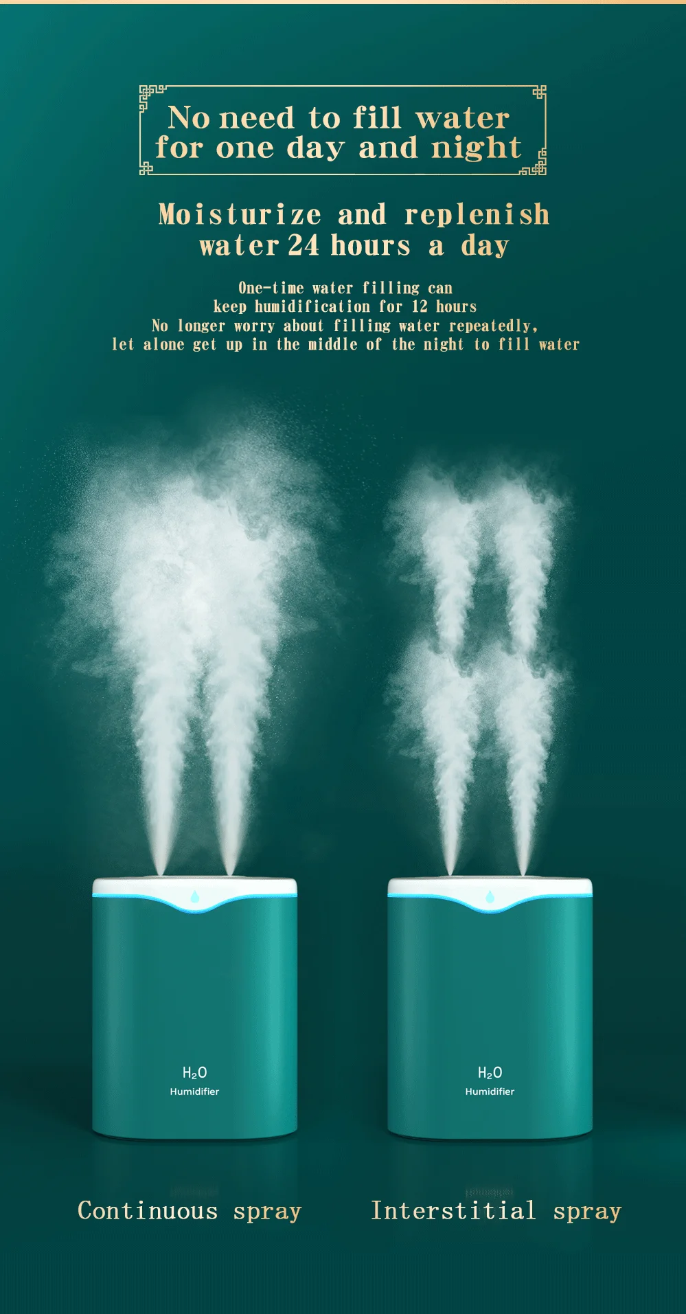 USB Air Humidifier 2L - Aromatherapy & Heavy Fog Diffuser