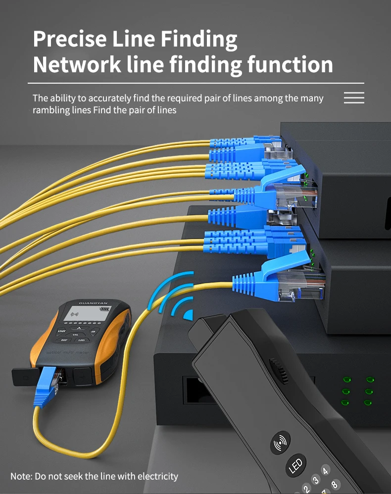 Network Fiber Optic Cable Tester Tool - 6 in 1 OPM VFL