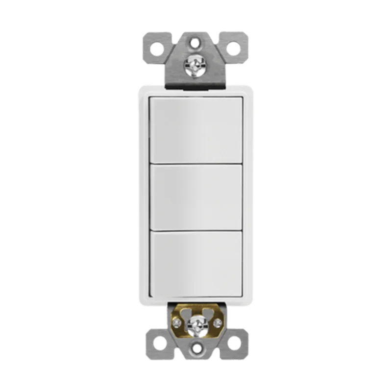 Us Standard Electric Triple Switch Rocker Panel Wall Light Switch - Buy ...