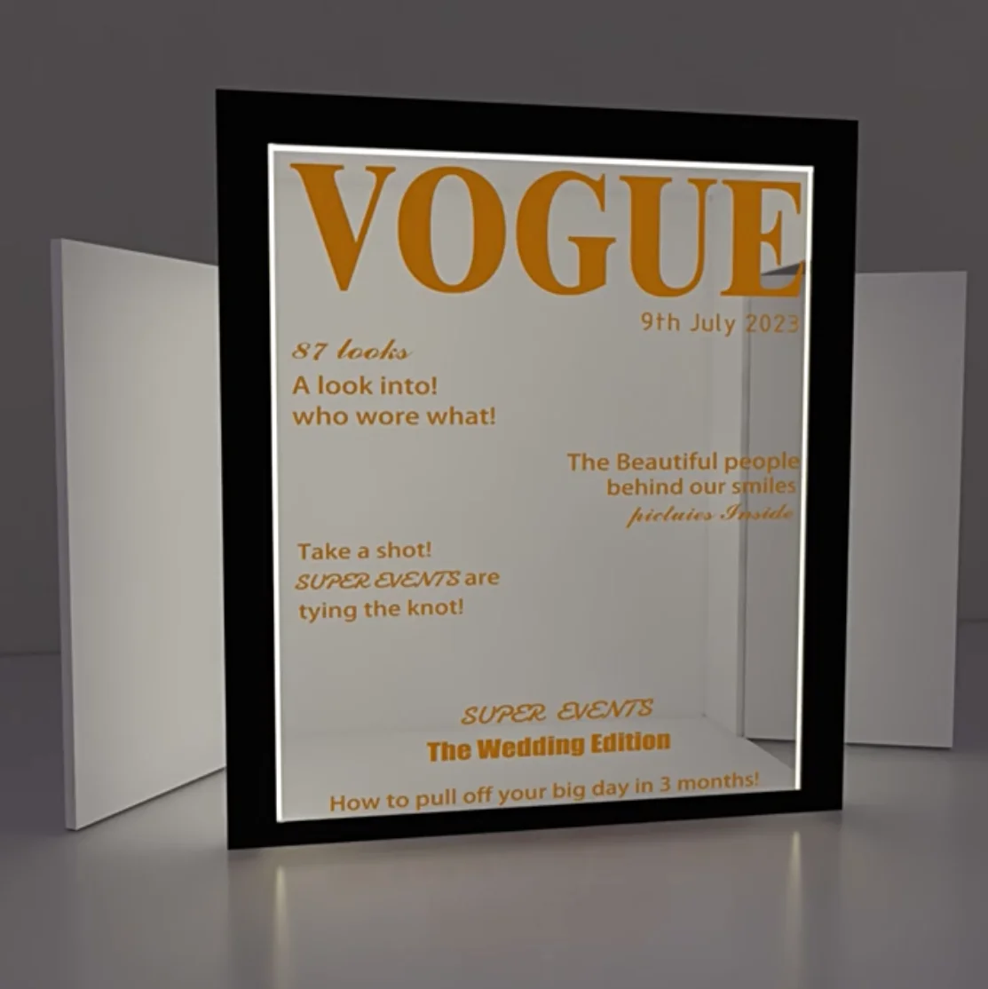 2025 New Style Photo Booth Magazines with RGB LED Lighting