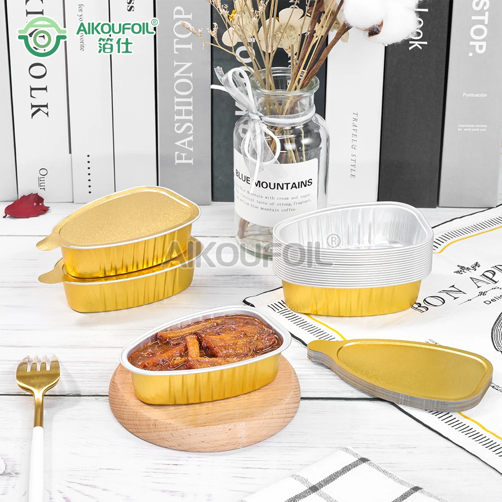 Bossfoil Takeout Aluminum Foil Trays Disposable Noodle Boxes Foil Fast ...