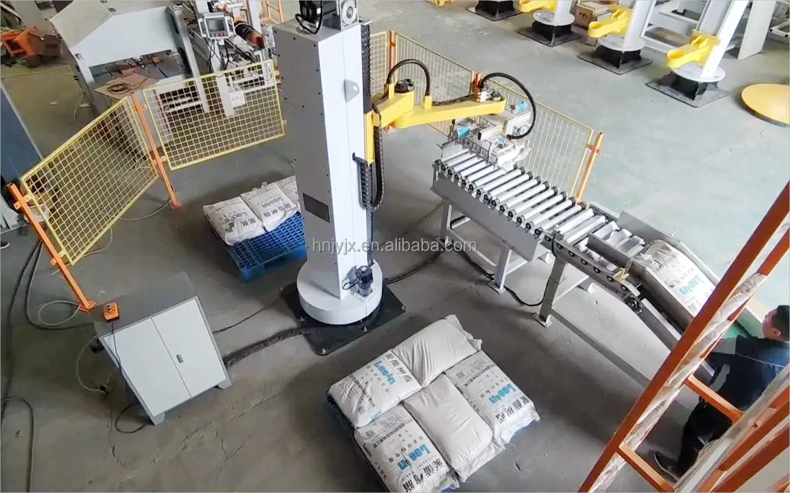 Automatic Robot Palletizer Cobot Machine Cement Dry Mortar Bags Stacker for Mining Food ...
