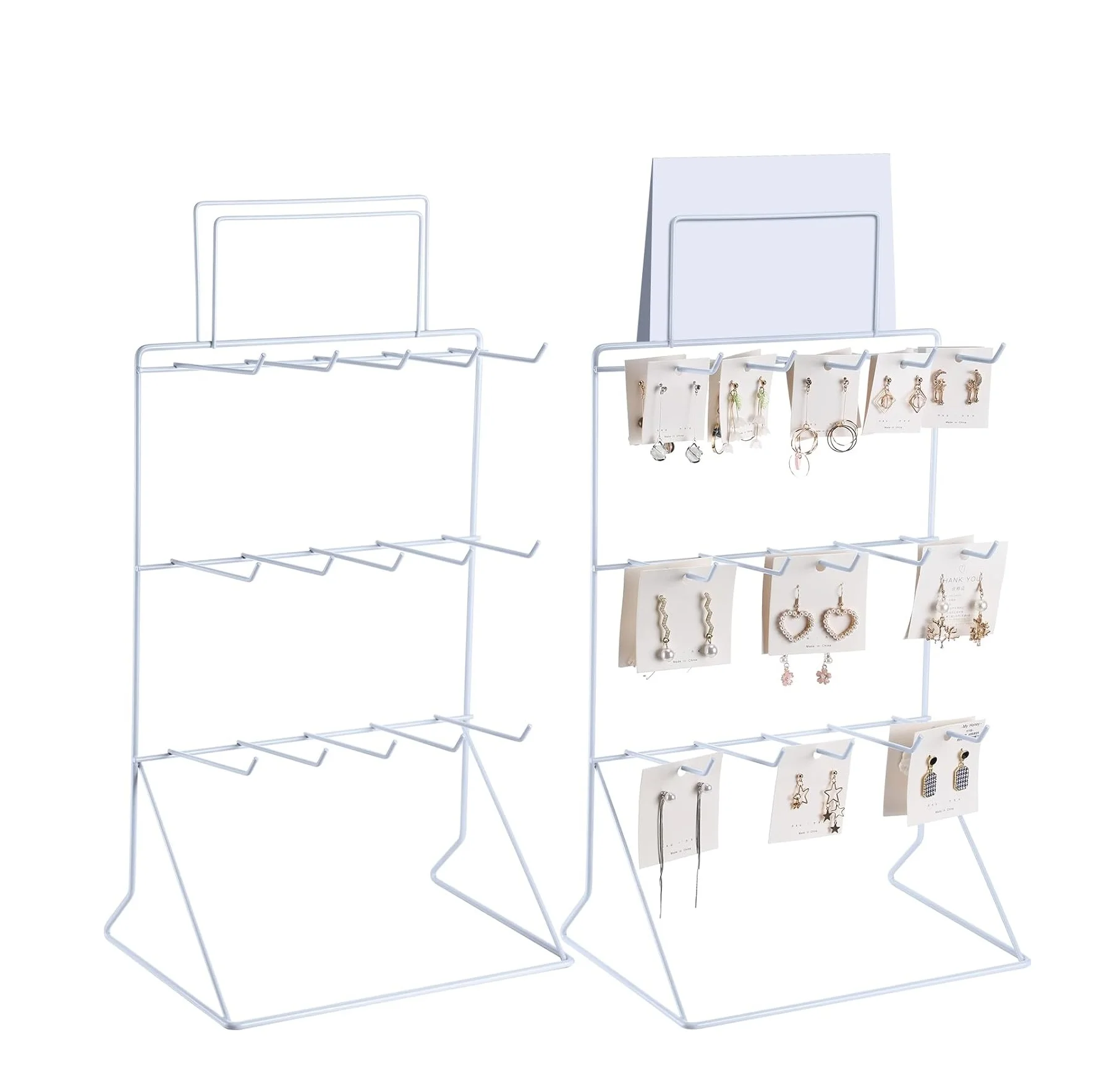 3 Tier 15 Hooks Countertop Peg Display Rack for Product Promotion ...