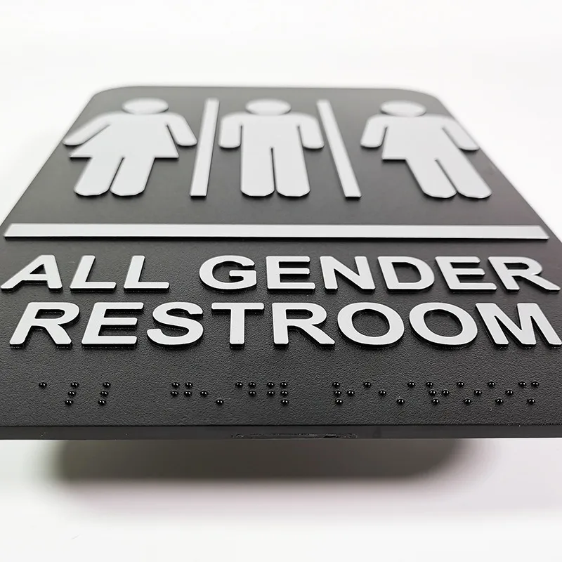 Braille Signage Outdoor Restroom Sign Hotel Room Number Plate For Way ...