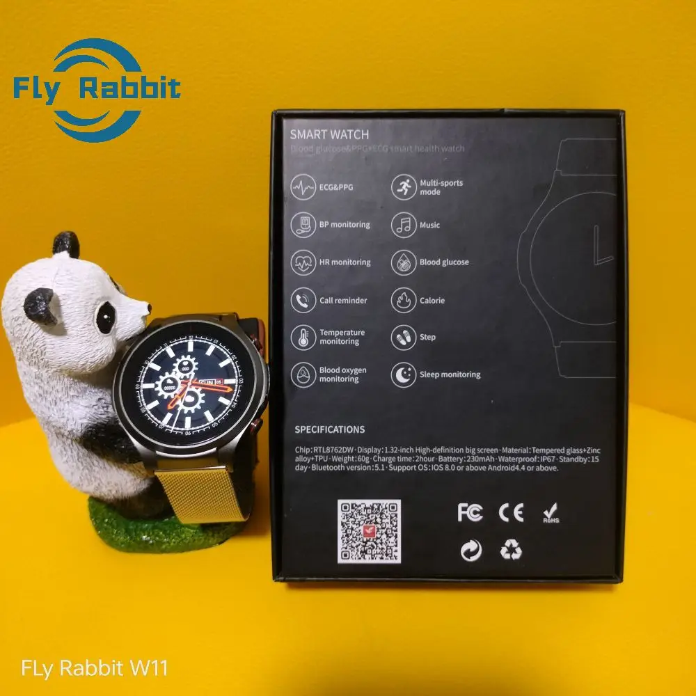 New Heart Rate Blood Sugar Smartwatch Body Temperature Spo2 Monitor ...