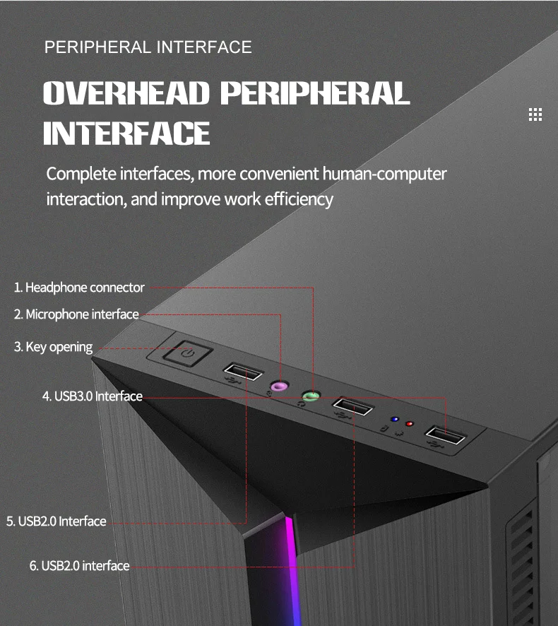 Factory OEM Custom Office Computer PC Case MATX Cases & Towers Acrylic ...