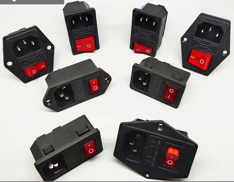 IEC Electrical Switch Connector - Female Plug AC Power Inlet