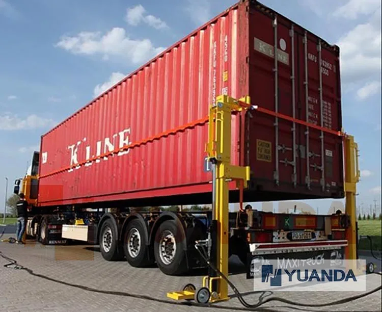Outdoor 20ft 40' Shipping Container Hydraulic Cylinder Jack Lifting ...