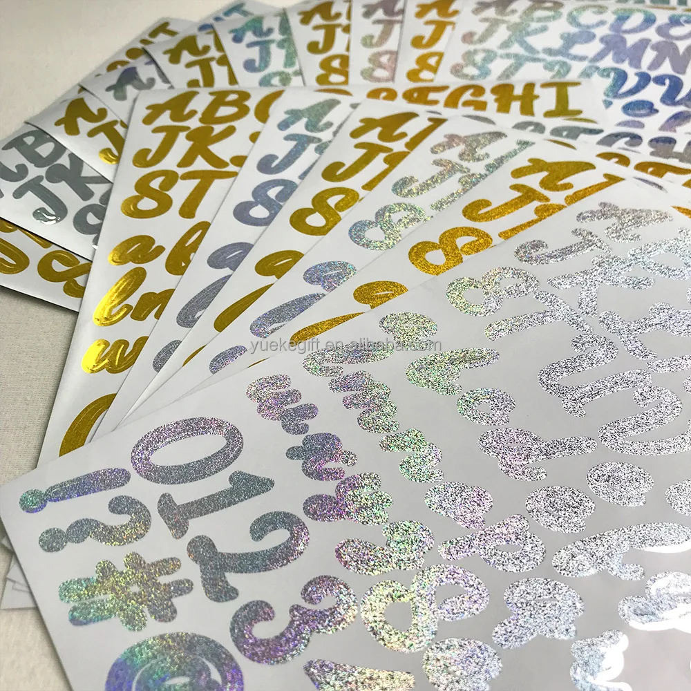 Custom Hologram Sticker Printing - Alphabet & Numbers