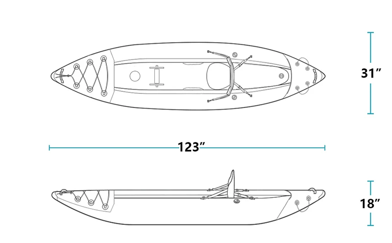Inflatable Kayak - Recreational Paddleboard for Lakes & Rivers