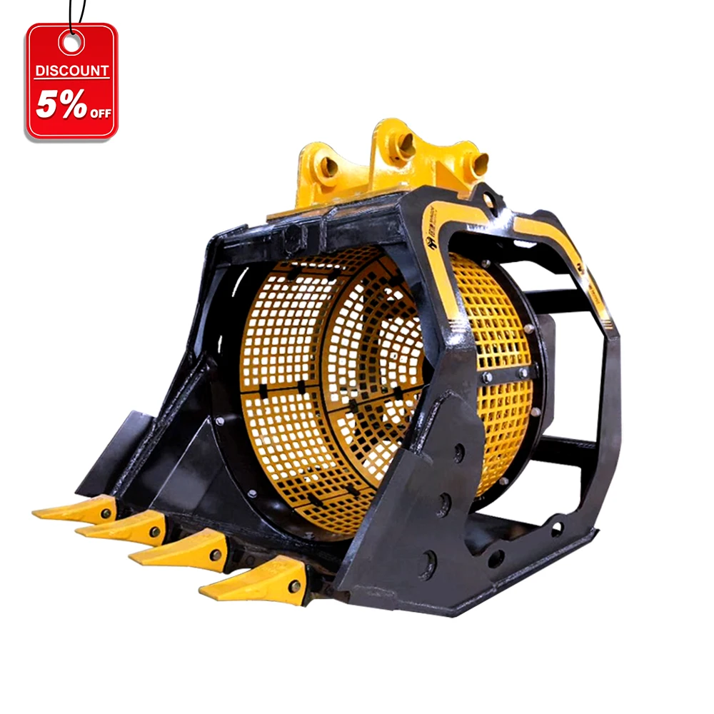 MONDE 360-degree Rotation Rotary Screening Bucket Under Water Working ...