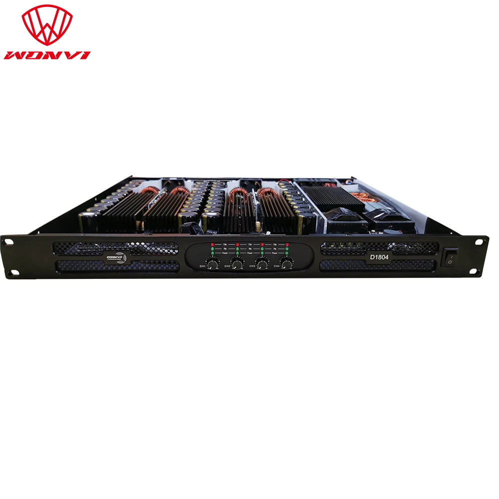 D1804 4 Channel 1800W*4 High Power Sound Amplifiers DJ Digital Power ...