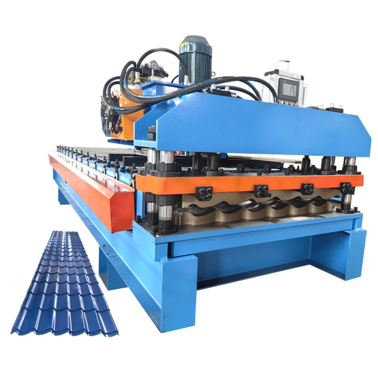 Galvanized Steel Roofing Sheet Press Machine Glazed Tile Roof Panel ...