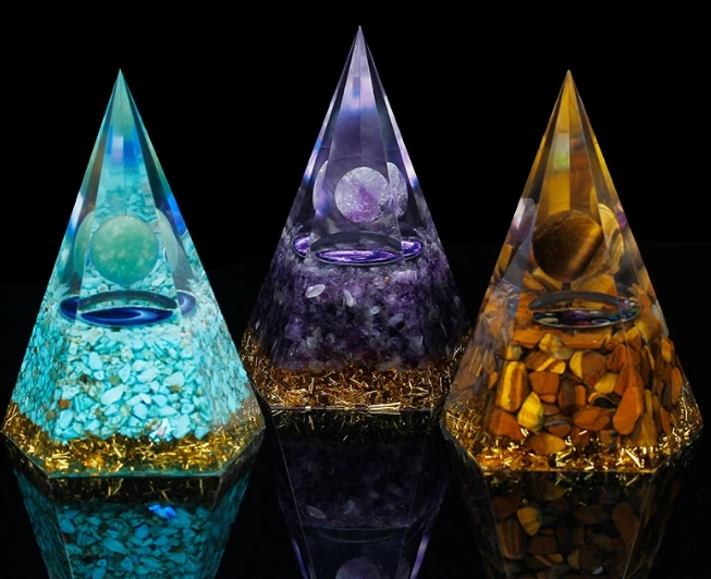 Orgone Pyramid Of Positive Energy,Amethyst Chakra Orgone Pyramid ...