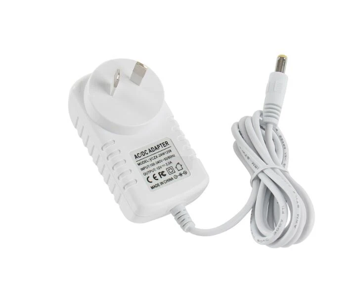 White Power Adapter - Versatile AC DC Supply for LED Lights