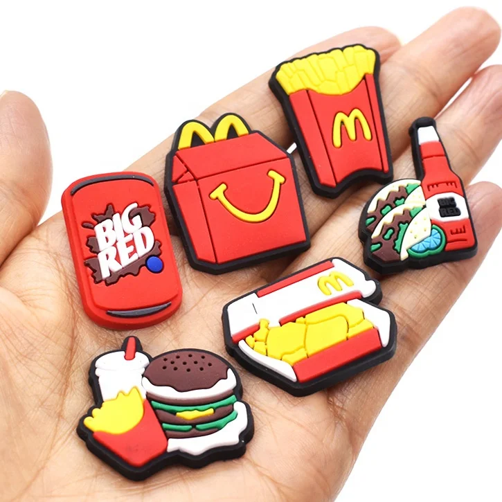 Shoe Charm Mcdonald Designer Red Fast Food Croc Charms - Buy Croc ...