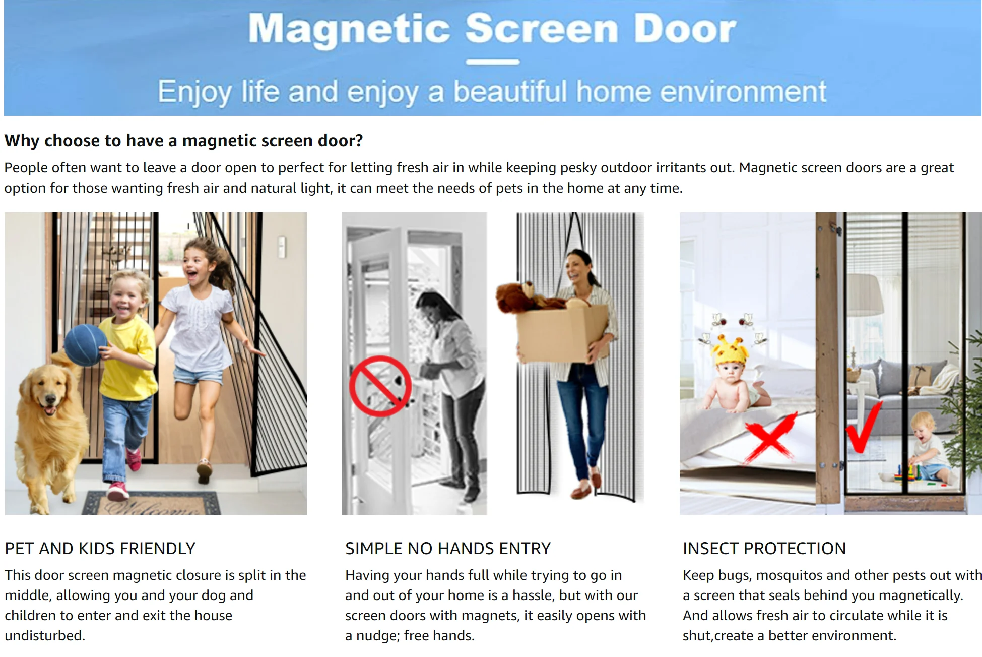 Magnetic Mosquito Door Nets - Durable & Efficient Protection
