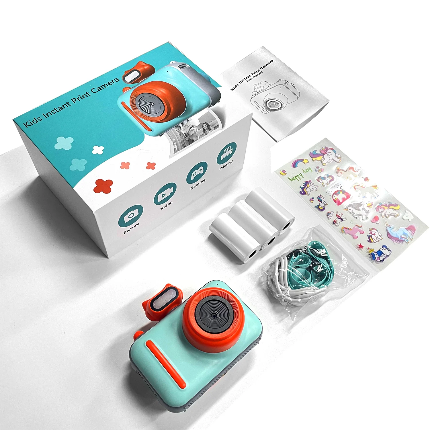 New 2.5k Dual Lens Instant Print Digital Kids Camera K9 Birthday Gift ...