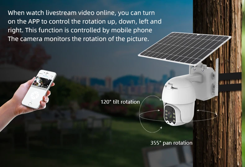 CamKnite Ubox ICam+ Solar Powered WIFI PTZ CCTV Surveillance Camera ...