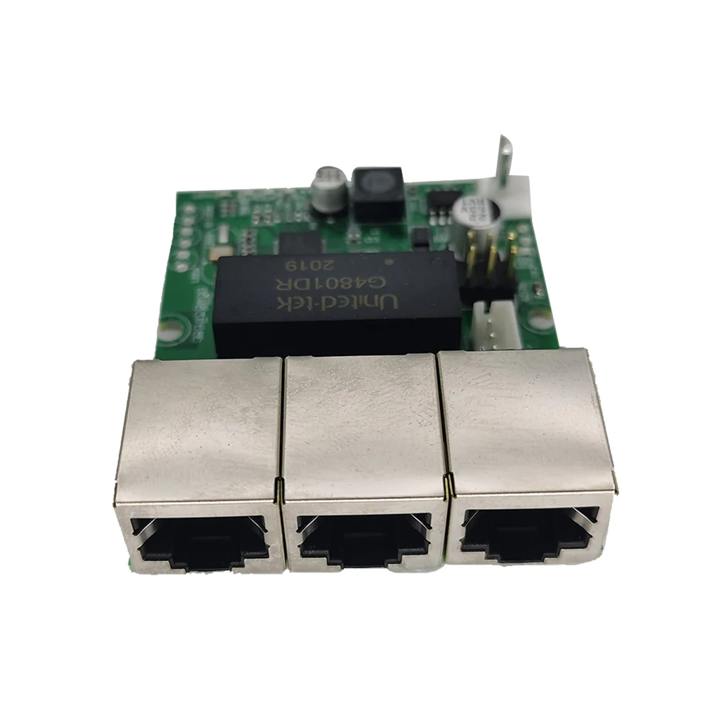 3 Ports Ethernet Switch PCB Reverse Power Supply RPOE POE Switch PCBA