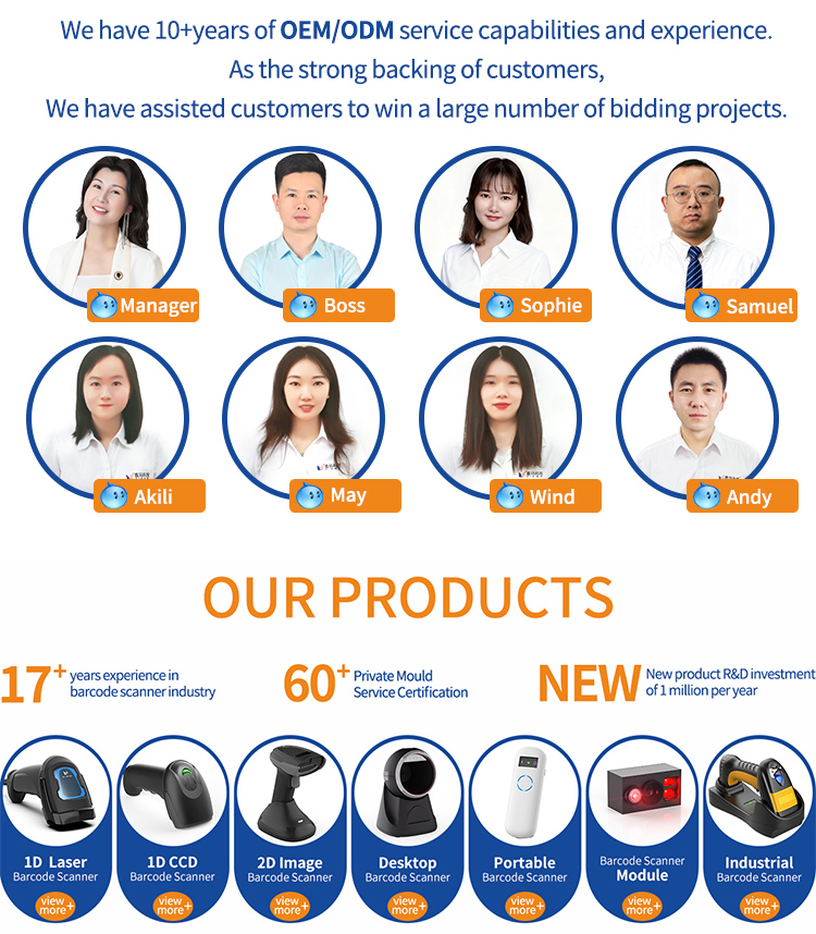 Xincode 2D Barcode Scanner Factory Omnidirectional USB Desktop 1D ...