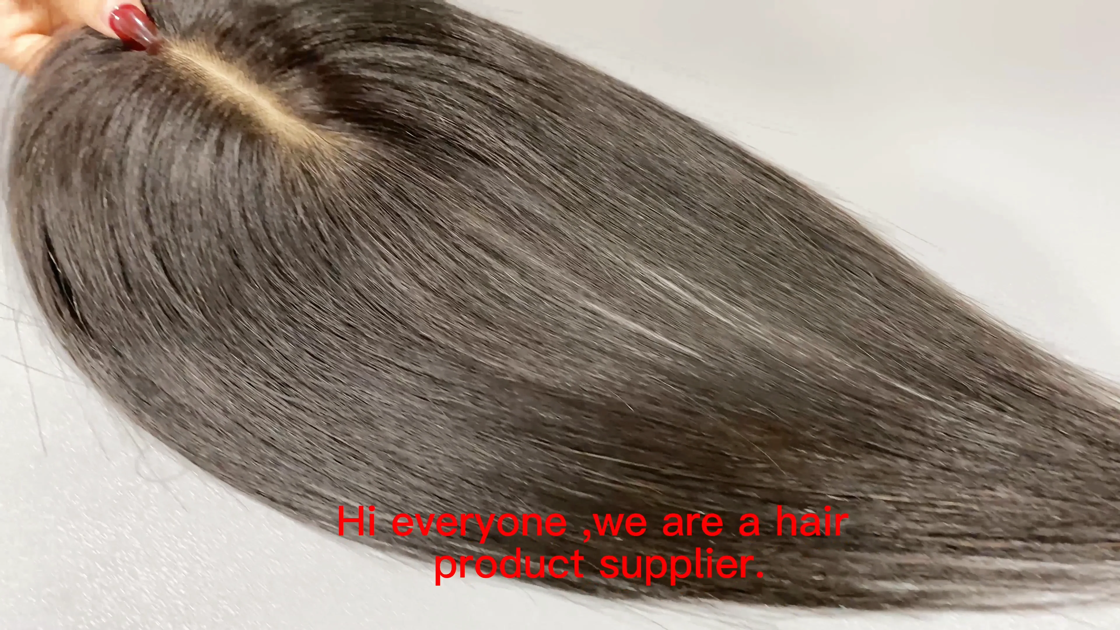 Skin Base Human Hair Topper With 4 Clips On Top European Virgin Hair ...