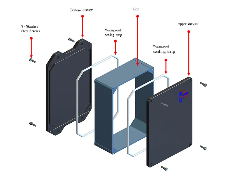 Custom IP68 Metal Aluminum Battery Casing - Waterproof