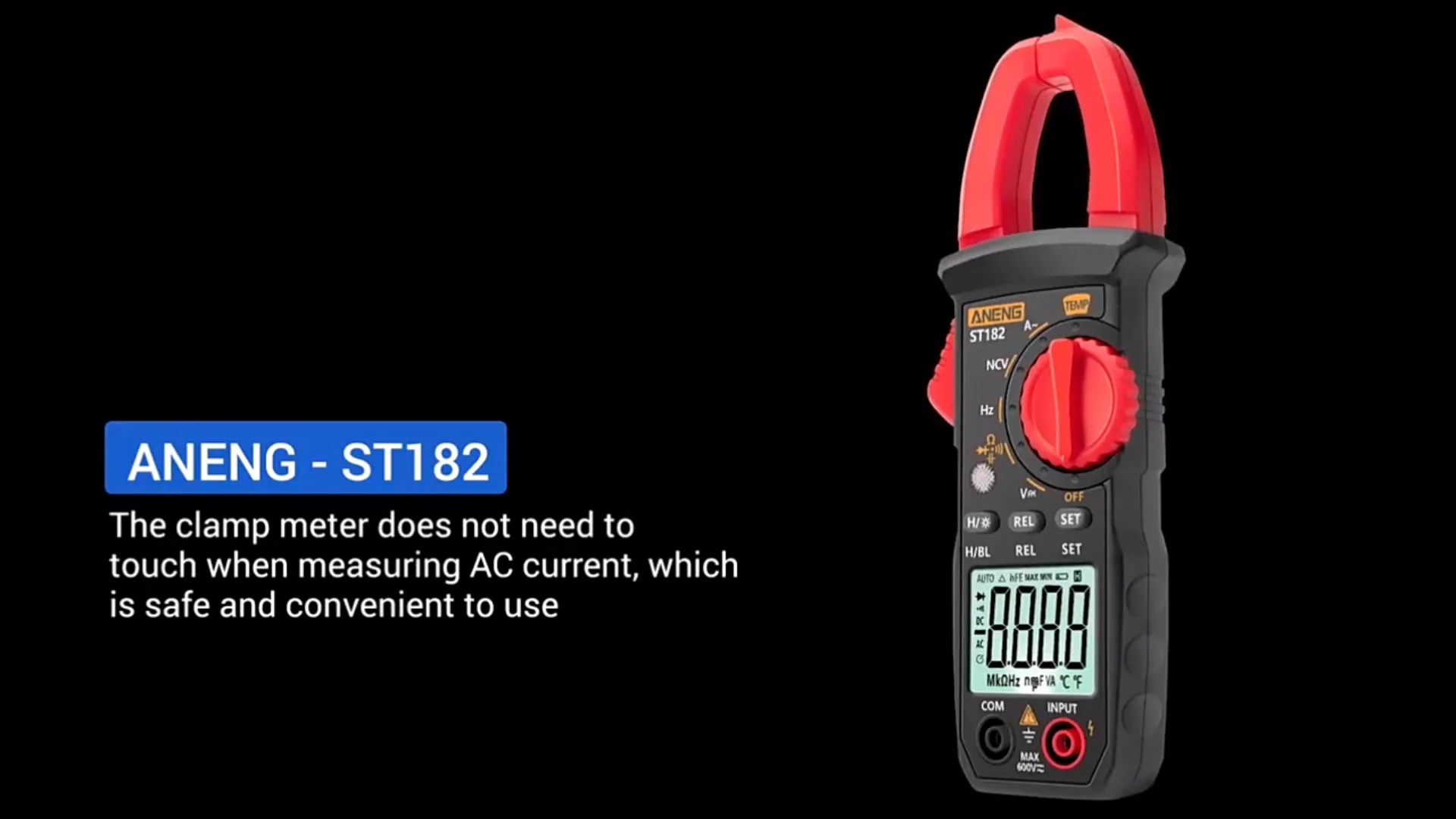 Aneng St182 Temp Measurement Function Intelligent Digital Backlit Clamp ...