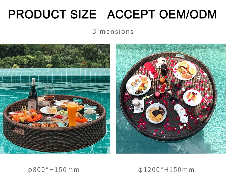 New Design Hotel Beach Swimming Pool Water Rattan Floating Tray Villa ...