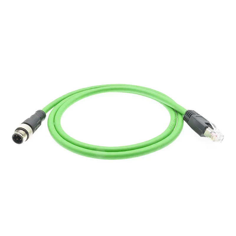 M12 To Rj45 Industrial Ethernet Cable Ip67 Waterproof Connecting Line ...