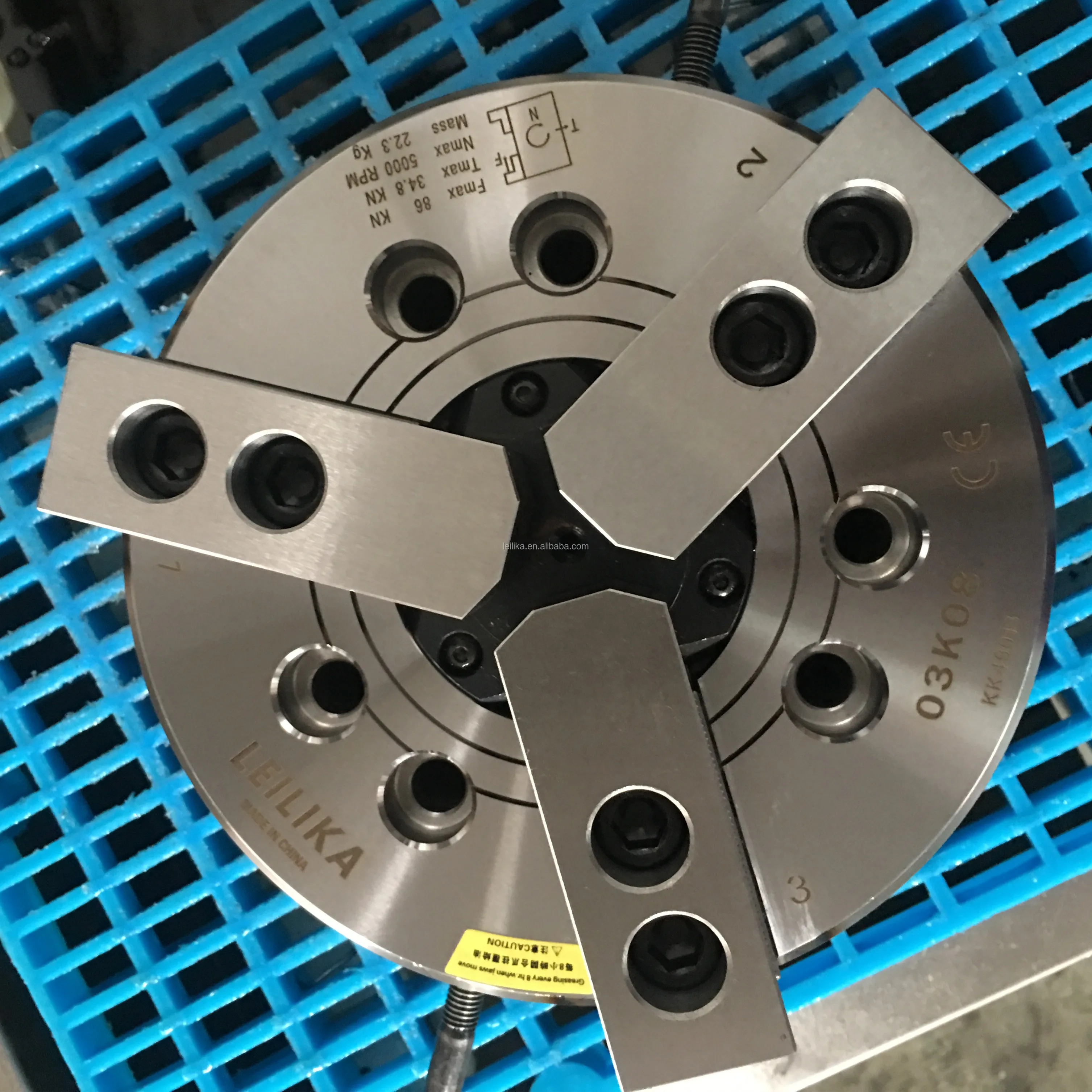 LEILIKA 8-Inch 3 Jaw Hydraulic Lathe Chuck for CNC Machining ...