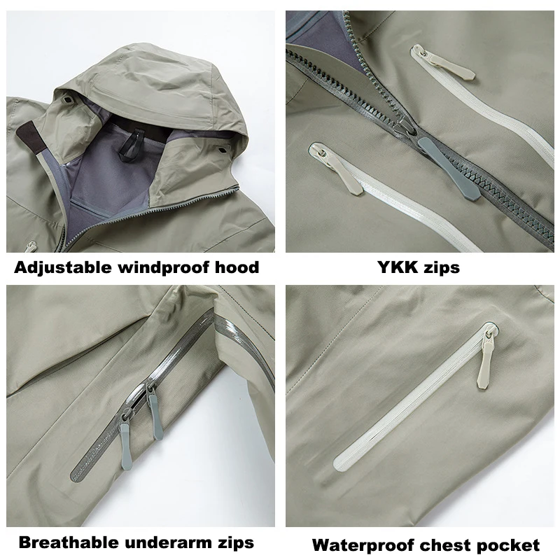 Outdoor 10000mm Hard Shell Jacket - Waterproof & Windproof