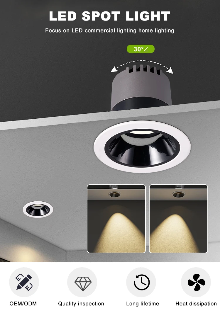 Contemporary Indoor Office Commercial Home Living Room 7w 12w 20w ...